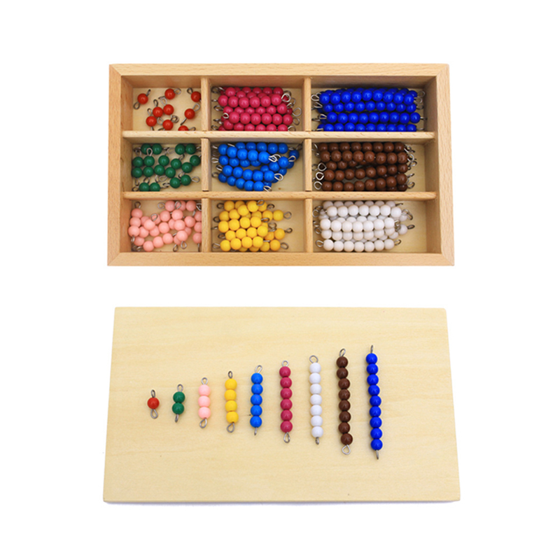 Montessori Wooden Checkerboard Beads - Colorful Educational Math Toy ...